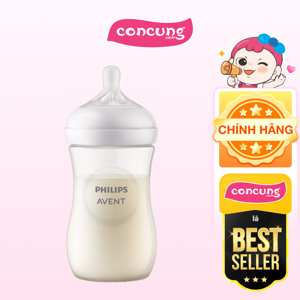 Bình sữa Philips Avent mô phỏng tự nhiên 260ml mẫu mới (SCY903/01, 1M+) | Shopee Việt Nam