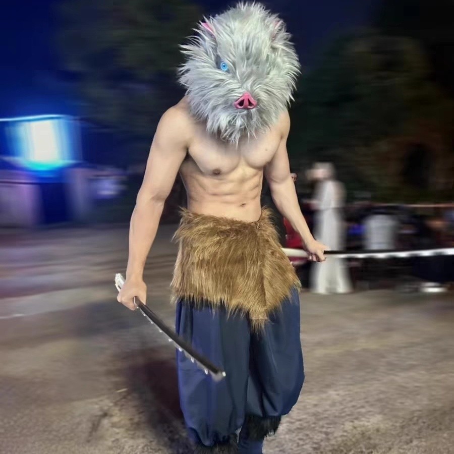 Demon Slayer Inosuke Miệng Flat cos Trang Phục Nam Hiệu Suất Anime ...
