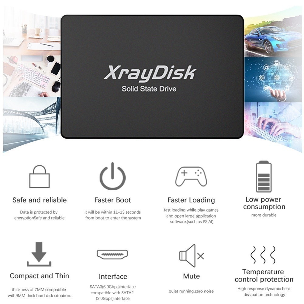 Ổ Cứng ssd xraydisk 120gb 240gb 480gb 512GB 2.5 '' sata iii ssd 100% Cho Máy Tính Mới | Shopee ...