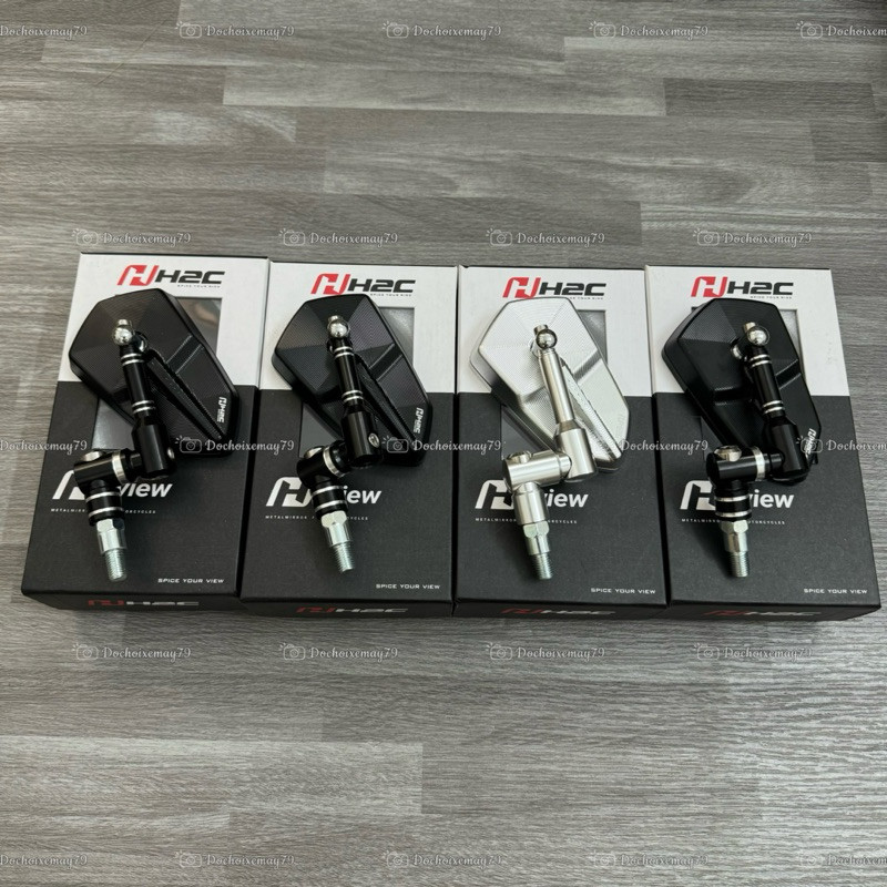 Gương, kính H2C Mview nhôm CNC chân xoay 360 độ | Shopee Việt Nam