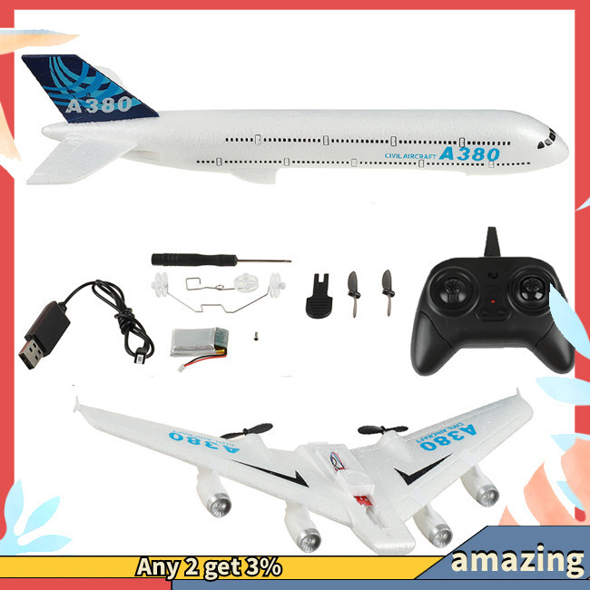[Ama] A380 Airbus RC Airplane 2.4GHz Cánh cố định Điều khiển từ xa ...