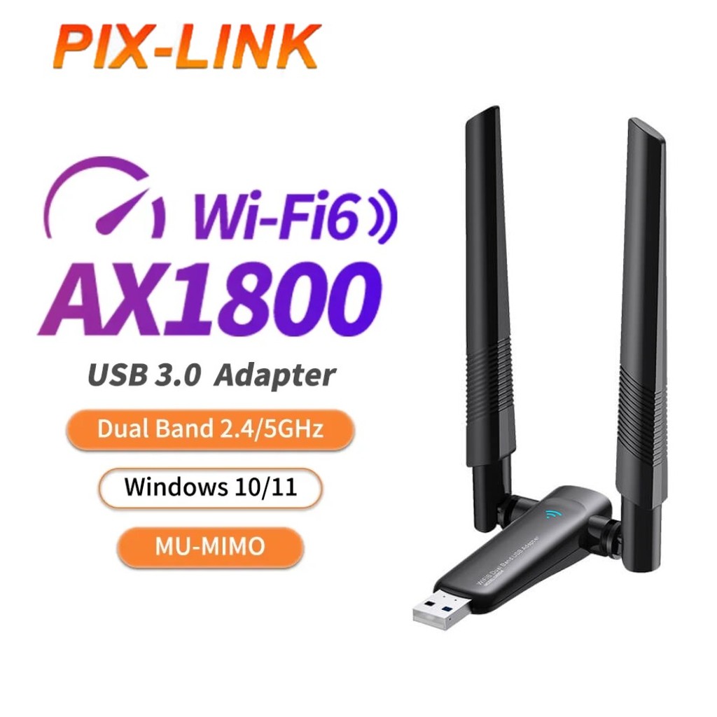 Thiết bị Thu Wifi Mini USB 5GHz AX1800 1800M Dual Band Cho PC WIN 10 11 ...