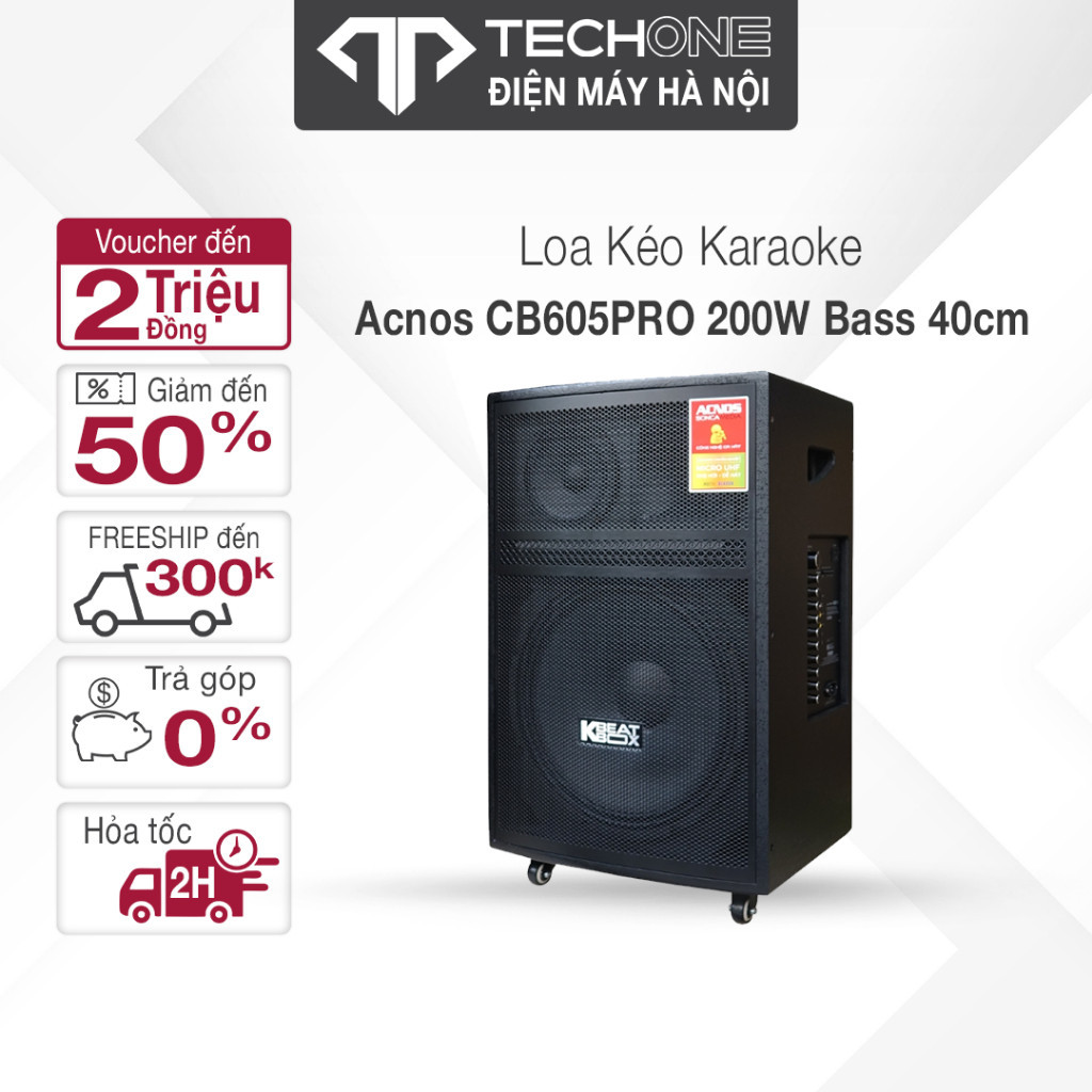 Loa kéo Karaoke Acnos CB605 Pro và AK800 công suất 1000W kèm 2 micro ...