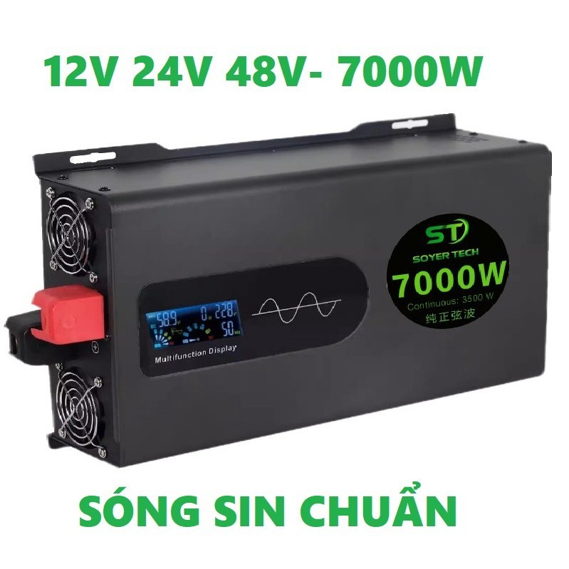 Bộ chuyển đổi điện Sin Chuẩn 7000W-Bộ Đổi Nguồn 12V/24V/48V sang 220V Sin Chuẩn STB-7000w-SOYER ...