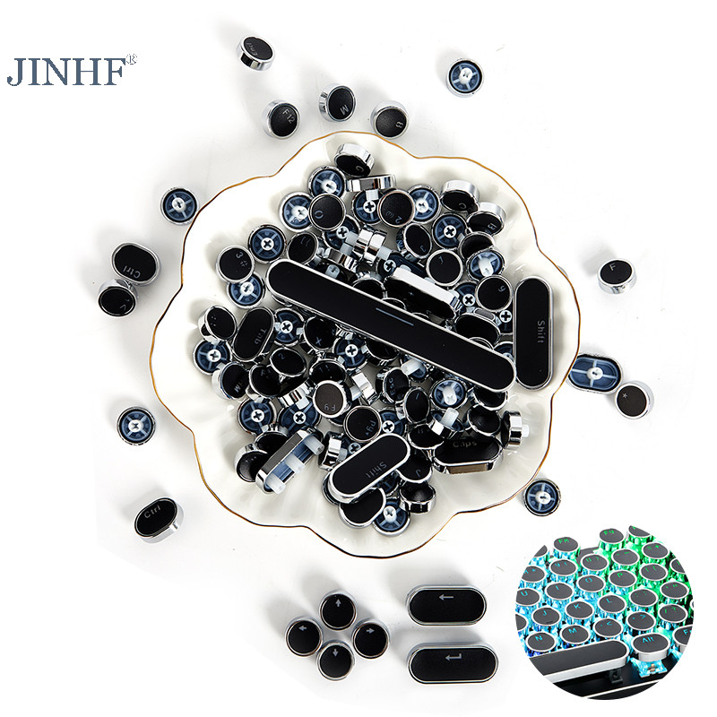 Jinhf 104 Phím Retro Tròn Keycaps Chụp Đôi DIY Keycap Đèn Nền Bàn Phím ...