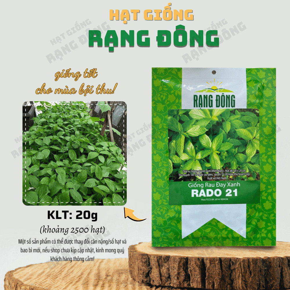 Hạt giống Rau Đay Xanh Rado 21 (20g~2500 hạt) nhanh thu hoạch, sinh ...