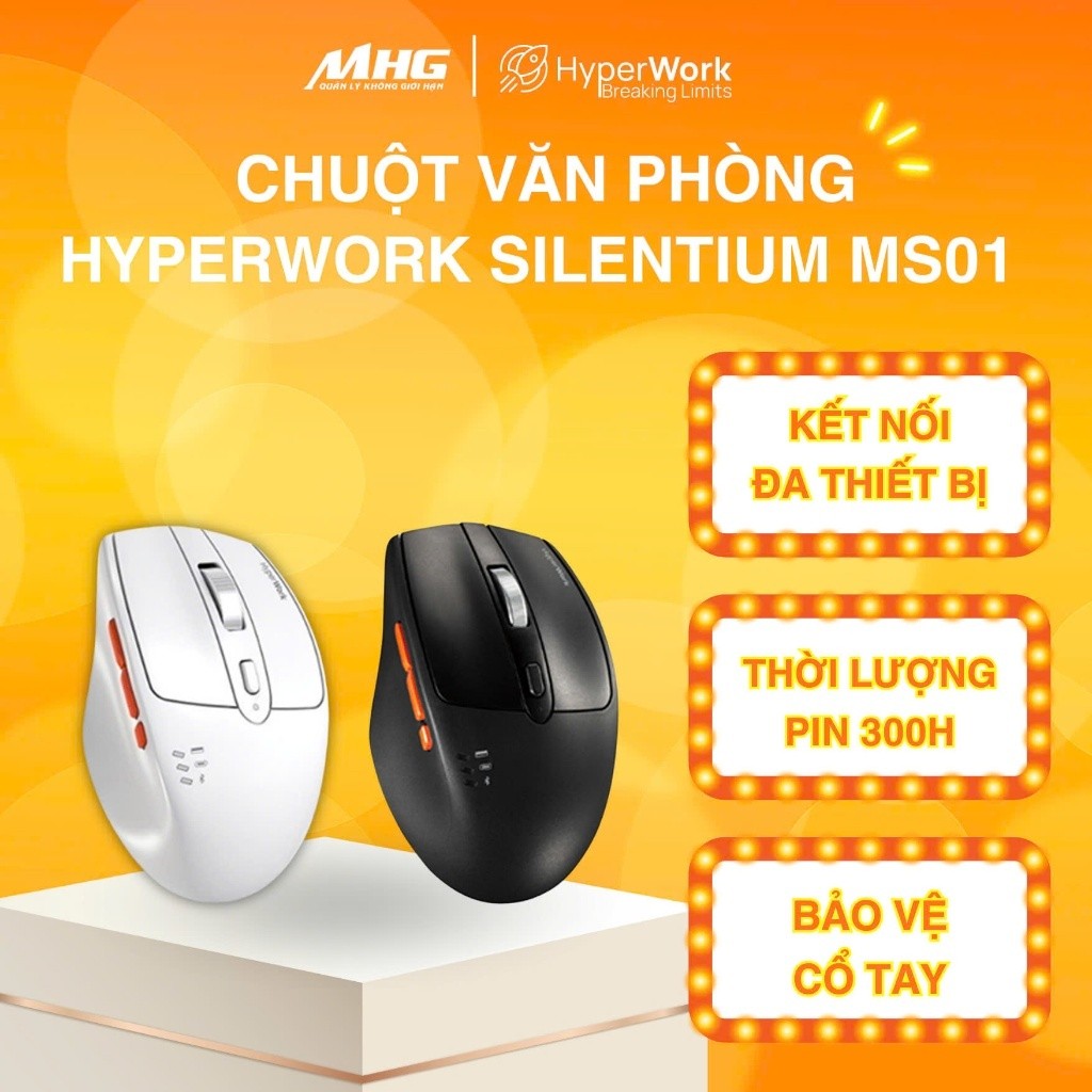 Chuột không dây HyperWork Silentium MS01 | Chính Hãng BH 12 tháng ...
