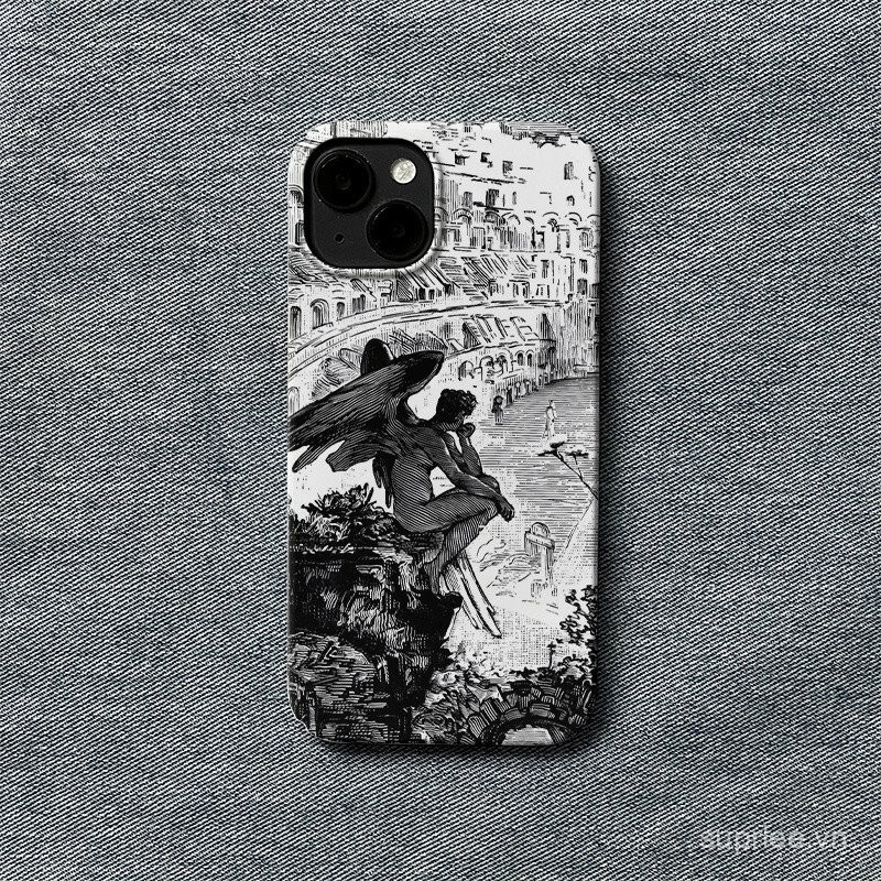 Ốp điện thoại Ốp cứng họa tiết mờ Âu Mỹ nghĩ tượng Hy Lạp dùng cho iPhone 16 16promax 15 14 13 ...