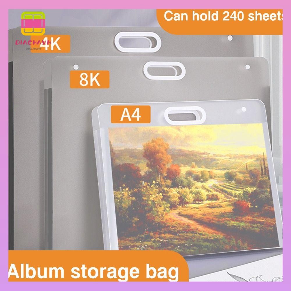 Túi đựng giấy vẽ tranh DIACHAVN, Thư mục tập tin chống nước A2 / A3 / A4, Album ảnh di động 4K ...