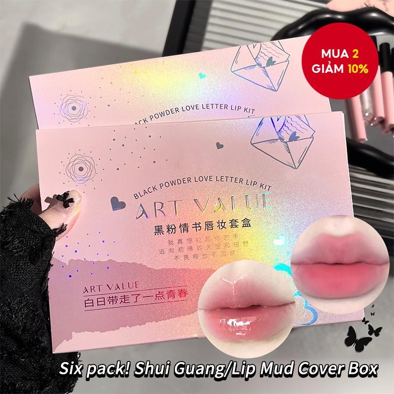 ArtValue Radiant Lip Kit 6 Chiếc Bùn Nhung & Vết Bóng Làm Sáng Noir Blush Longwear | Shopee Việt Nam
