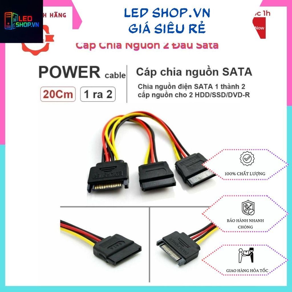 Cáp Chia Nguồn SATA 1 ra 2 - Dây Nguồn HDD Sata 1 Ra 2 - sata 1-2 ...