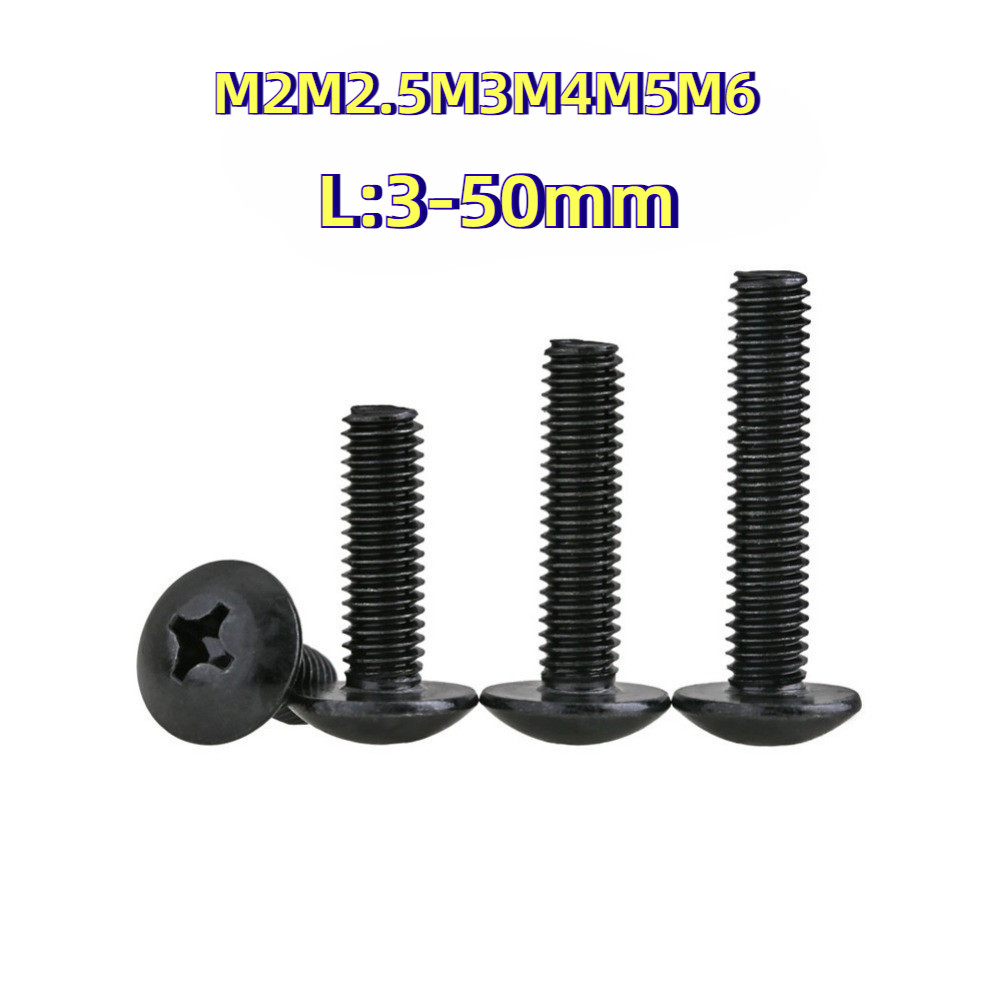 [Zy02-vn-z] Ốc Vít thép đen, Bulong đầu dù pake thép mạ M2M2.5M3M4M5M6 | Shopee Việt Nam