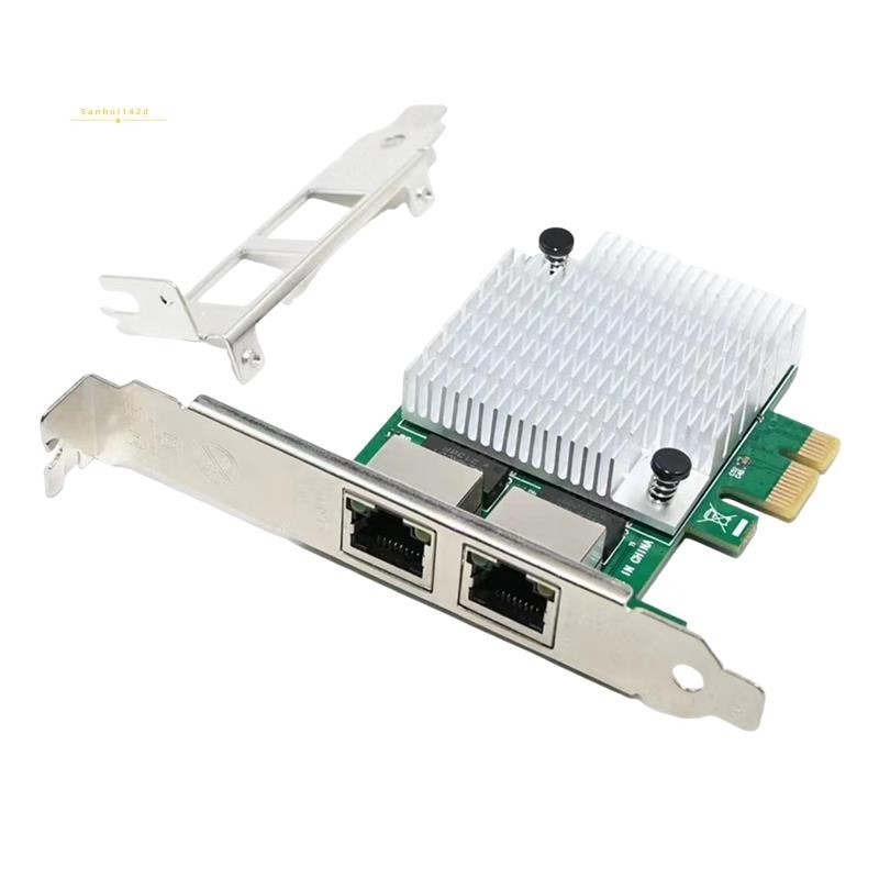 2 Cổng RJ45 PCIe X1 Dual Gigabit Realtek 8111F + Intel ASM1082E Chipset ...