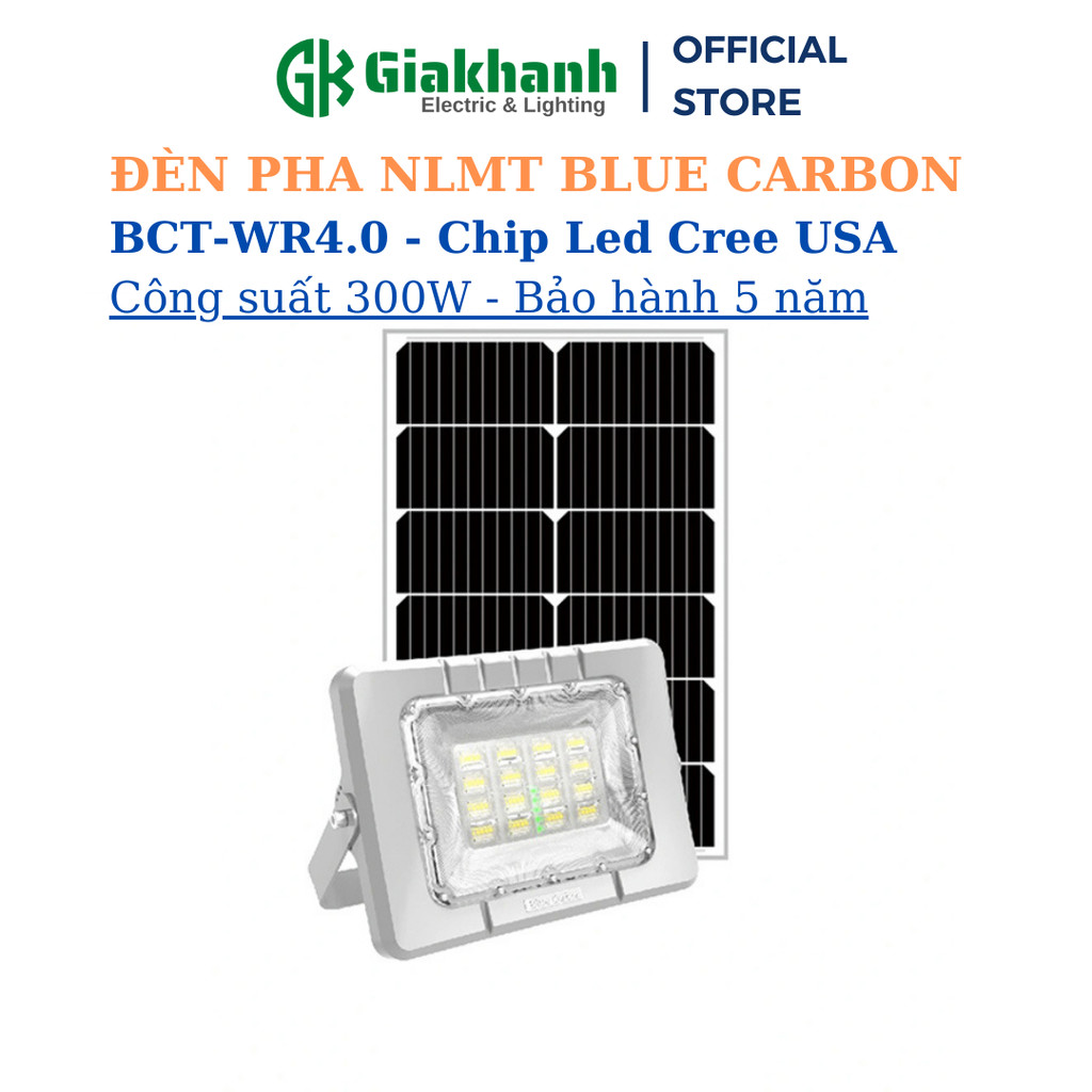 Đèn Pha Năng Lượng Mặt Trời Blue Carbon 300W Blue Carbon BCT-WR4.0 ...