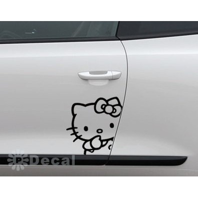Stiker Body Mobil Hello Kitty Intip Lucu Peeping Decal Car Sticker ...