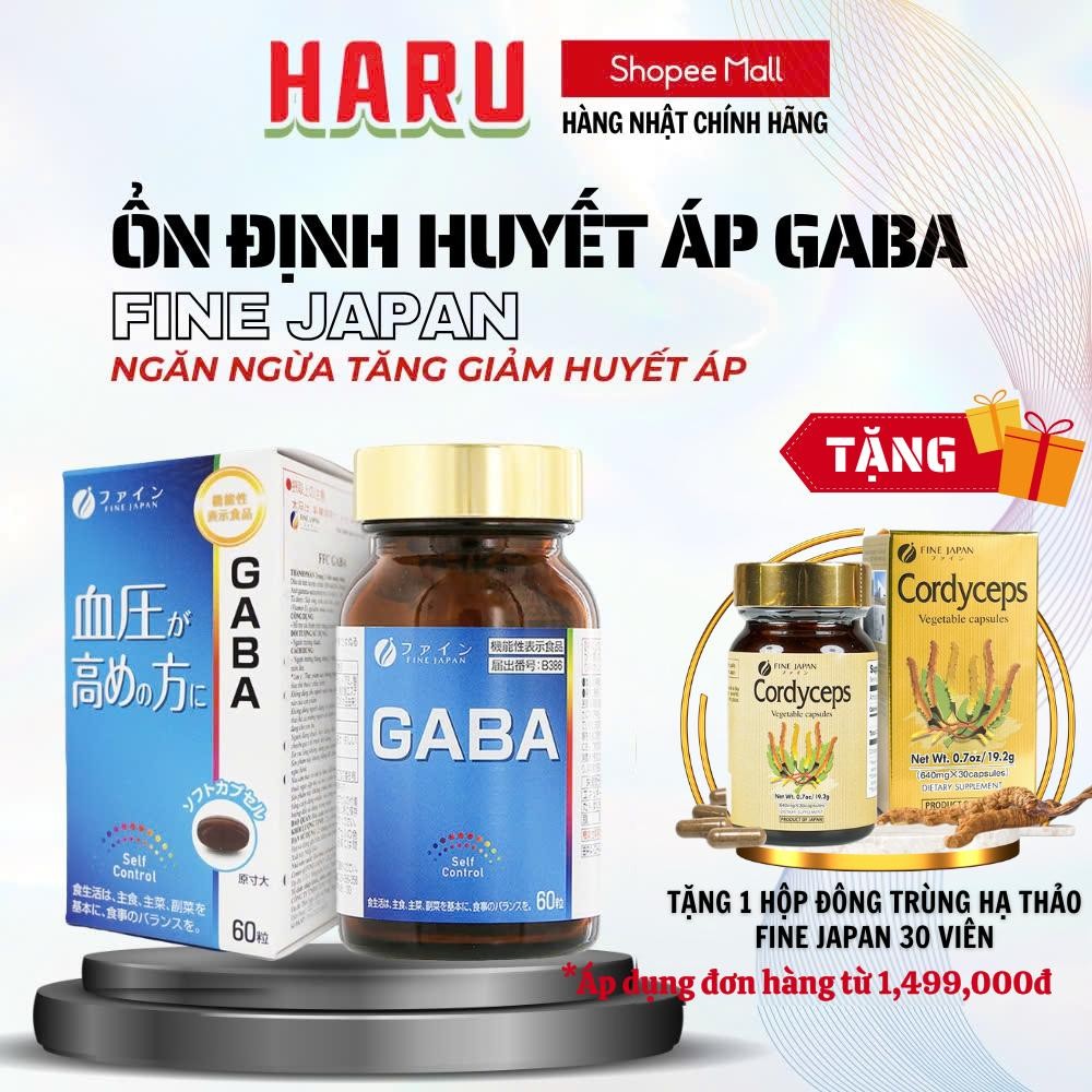 Viên uống ổn định huyết áp FFC Gaba FINE JAPAN phòng ngừa đột quỵ lọ 60 viên | Shopee Việt Nam