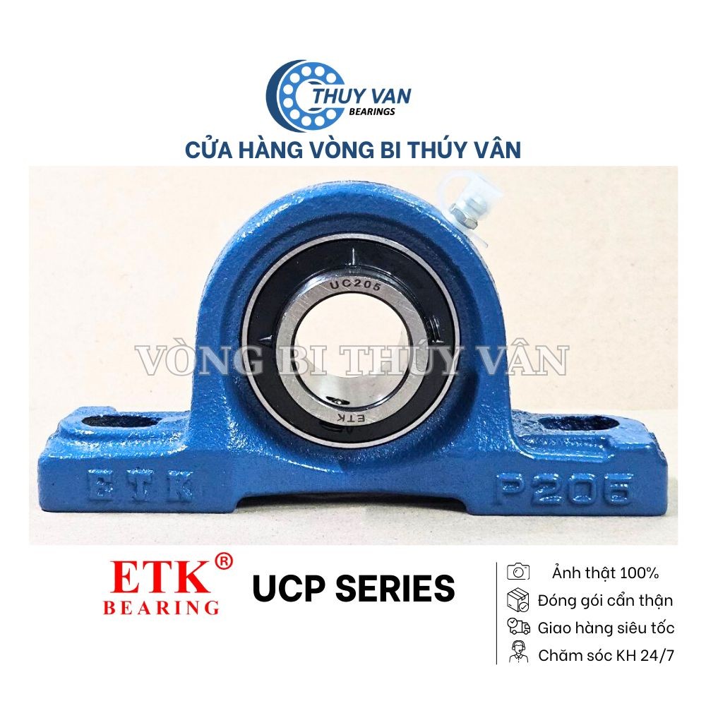Gối đỡ vòng bi bạc đạn UCP 203 204 205 206 207 208 209 hãng ETK | Shopee Việt Nam