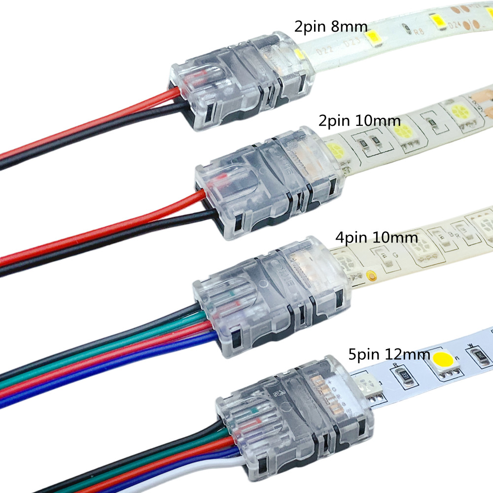 Bộ 5 Đầu Nối LED 2 / 3 / 4 Pin Dải Sang Dây Thiết Bị Đầu Cuối 5 / 8 ...