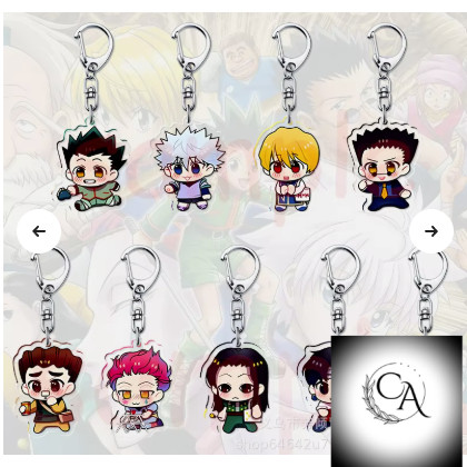 Anime HUNTER X HUNTER Keychain Cartoon Figure Killua Zoldyck Kurapika ...