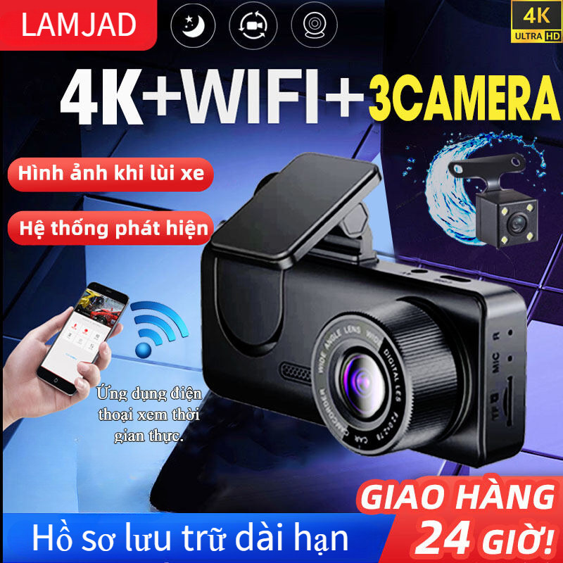 WIFI dash cam 3 camera 1080p ultra sharp infrared,Motion sensor, night ...