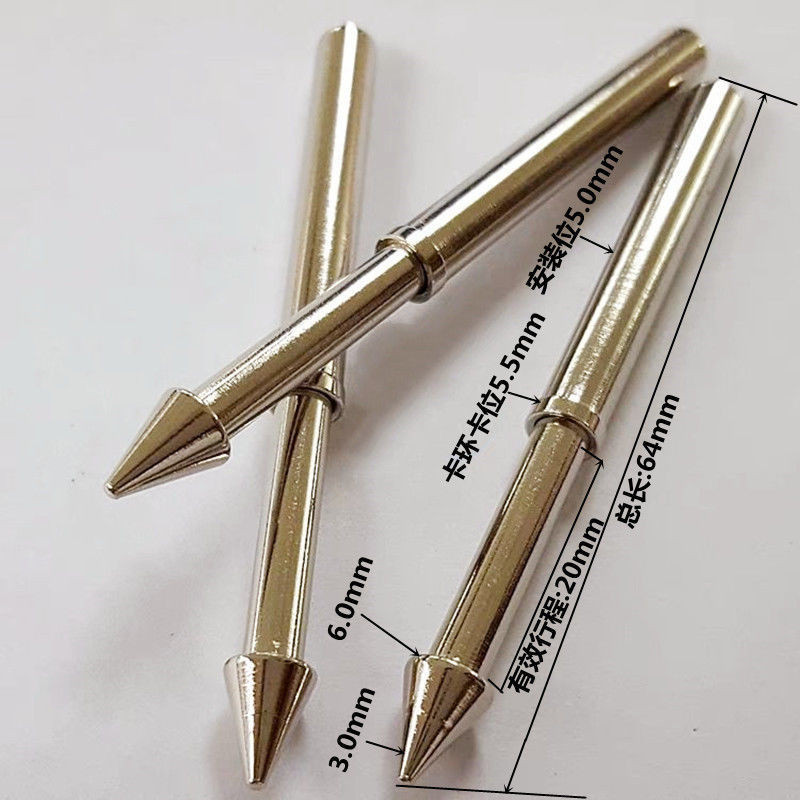 Chân định vị mở rộng 5.0mm với đầu nhọn GP-2L, đầu hình nón, lò xo định vị, kim thử nghiệm ...