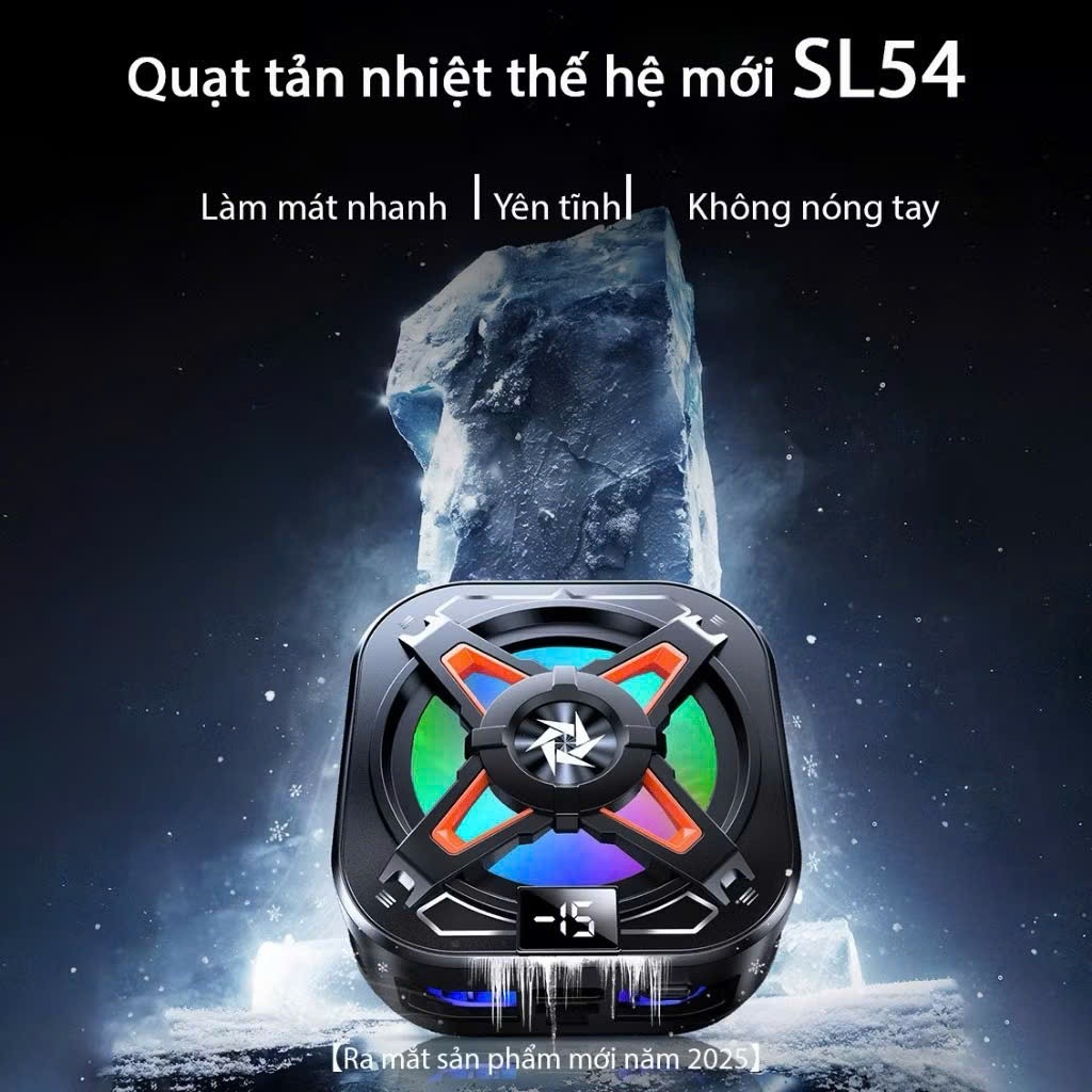 Sò lạnh SL54 - Quạt Tản Nhiệt Điện Thoại + Có Màn Hình Hiển Thị, Led ...