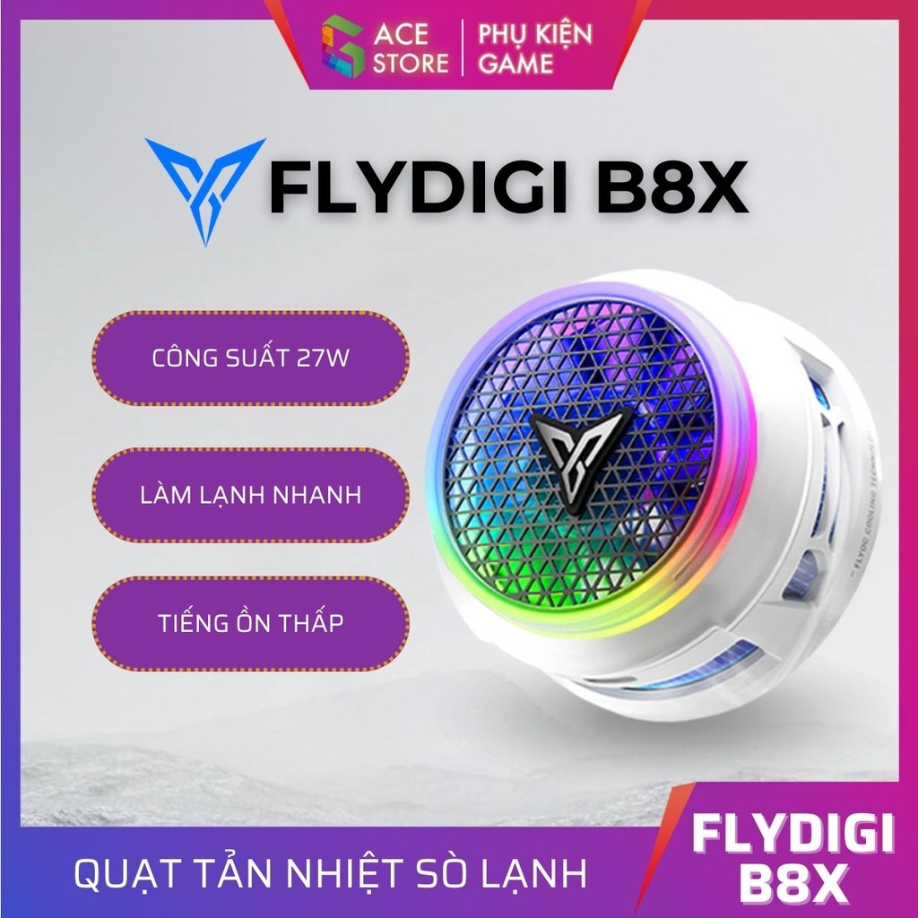 Flydigi B8X | Quạt tản nhiệt sò lạnh từ tính dành cho điện thoại và máy tính bảng | Shopee Việt Nam