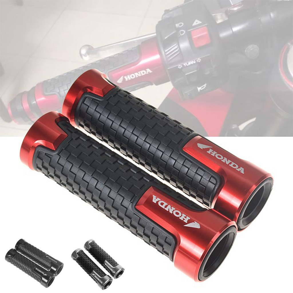2PCS Cho Honda tay nắm mô tô Grips nhôm cnc cao su Moto xử lý Thruster ...