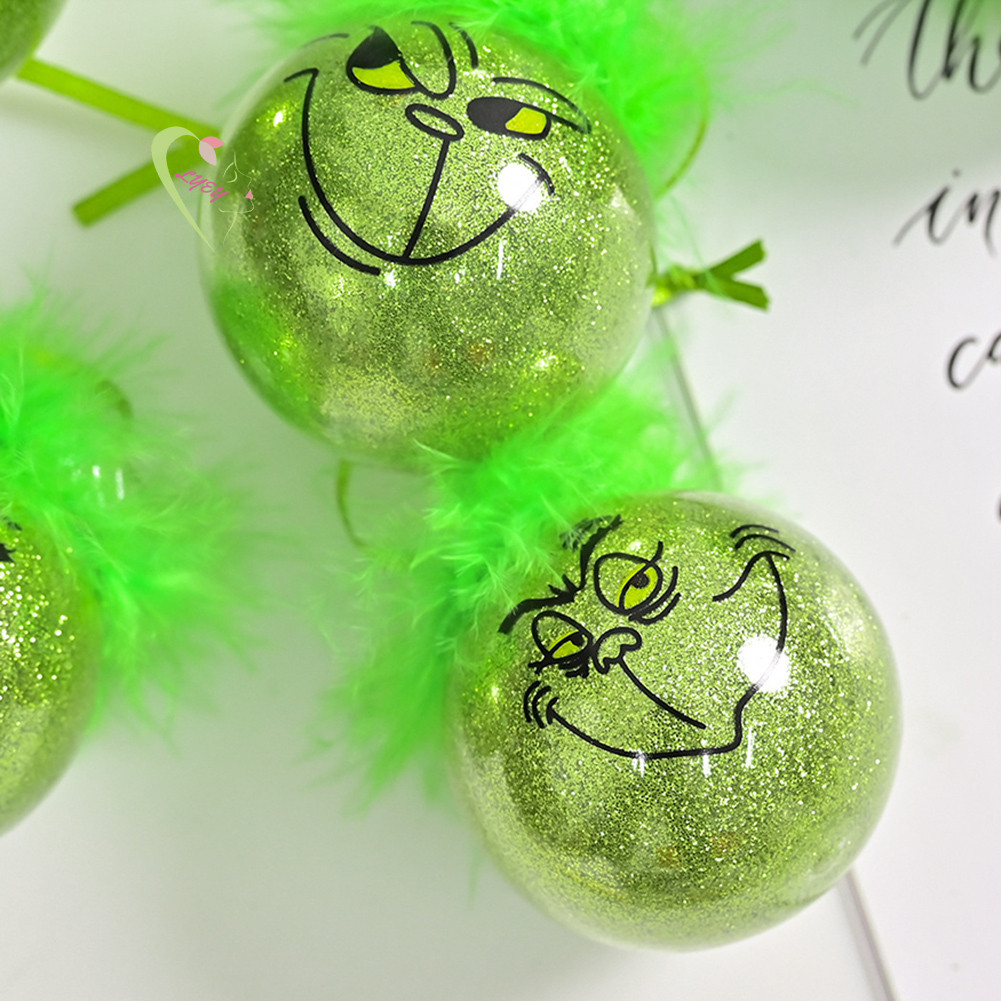 Đồ trang trí Grinch-Tree Đồ trang trí bóng trang trí in hình để trang ...