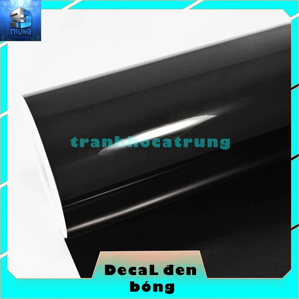 Decal Đen ( Khổ dưới 60cm ) dán hồ cá bể cá , Loại Dày chống xuyên sáng ...