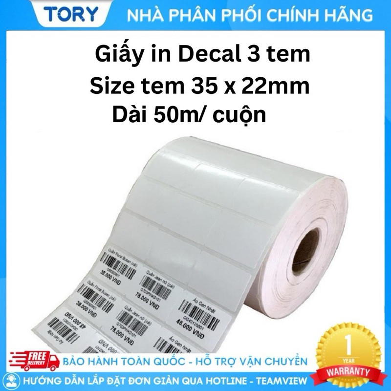 Cuộn tem nhiệt, cuộn decal nhiệt 2 tem, 3 tem 35x22 mm | Shopee Việt Nam