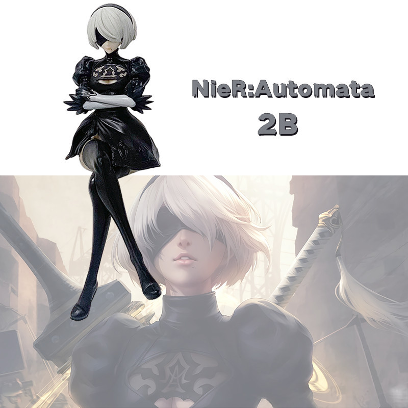 Nier: Automata Action YoRHa No. Phiên bản ngồi 2B Hình mô hình nhân vật ...