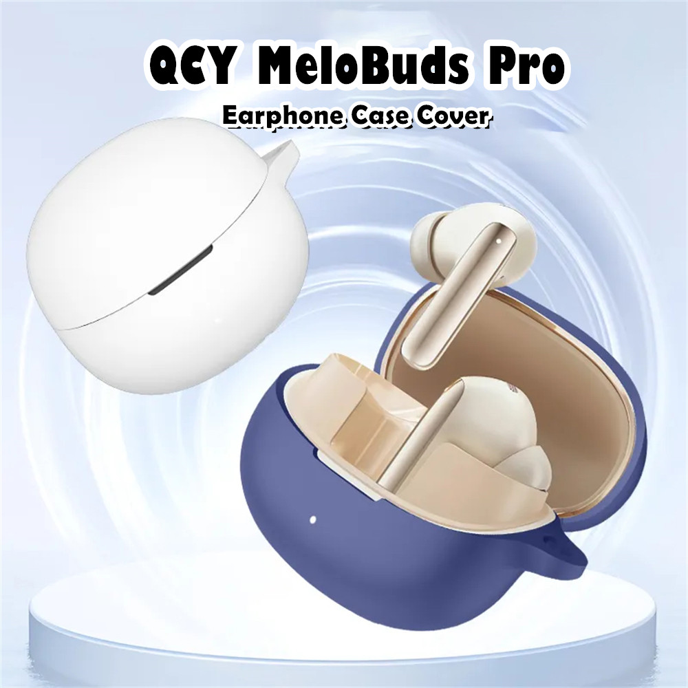 【Hot sale】Cho Qcy MeloBuds Pro ốp tai ng Case Màu sắc đồng nhất thích hợp Vỏ Bảo Vệ Hộp Sạc Tai ...