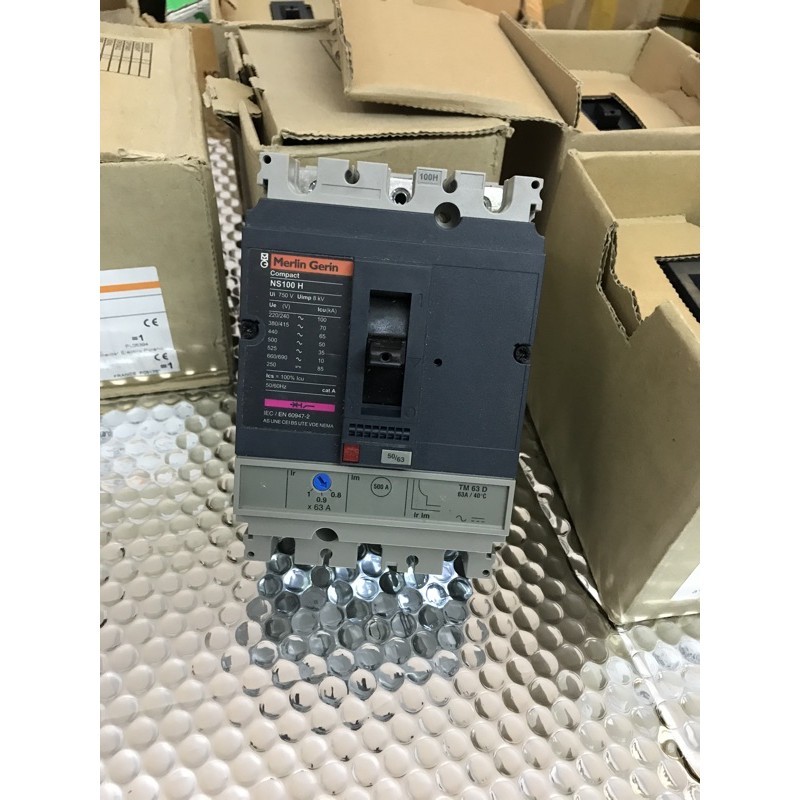 Cầu dao tự động aptomat MCCB Schneider NS100H (50/63A) | Shopee Việt Nam
