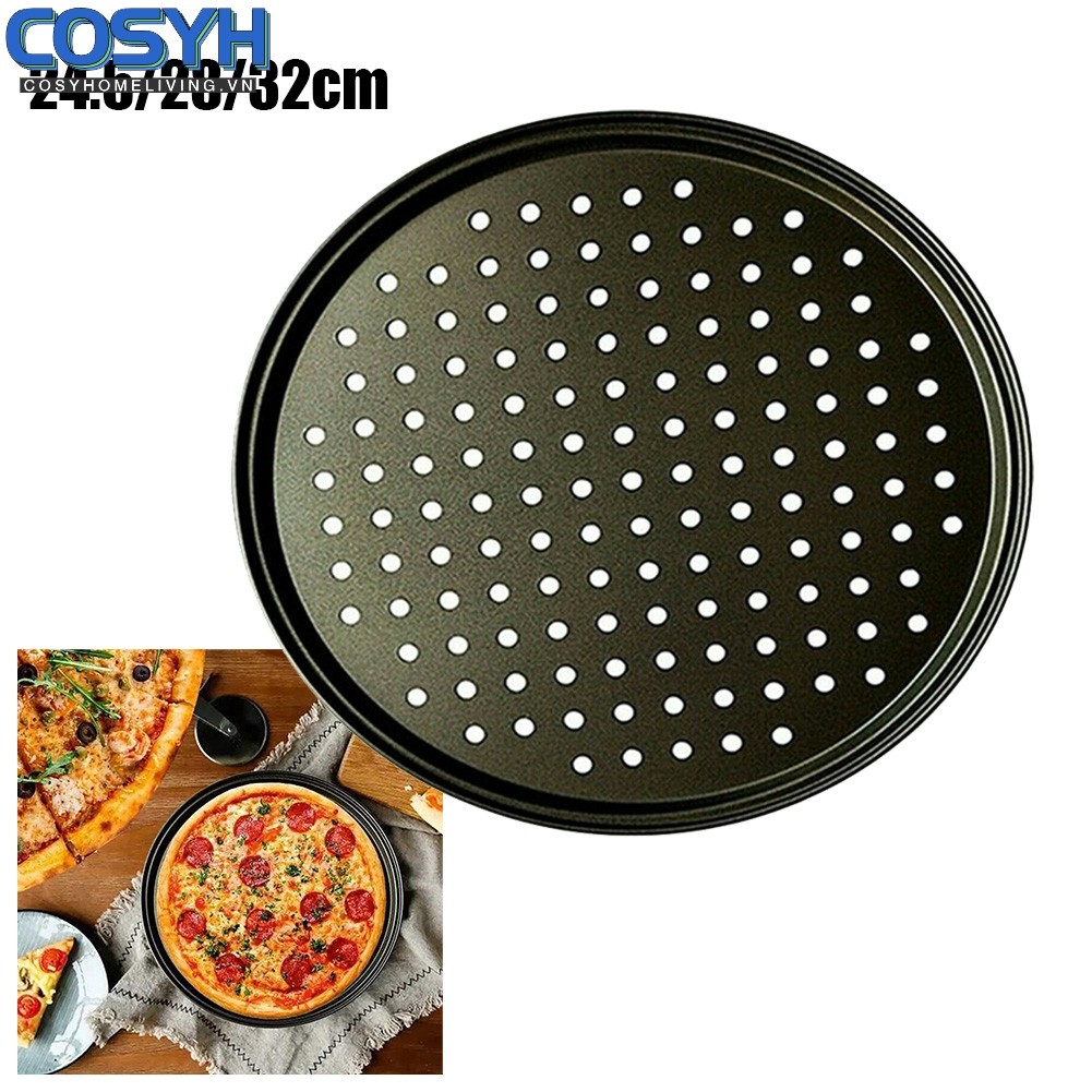 Khay nướng bánh Pizza chống dính Lò nướng có lỗ 24,5 ~ 32CM | Shopee ...