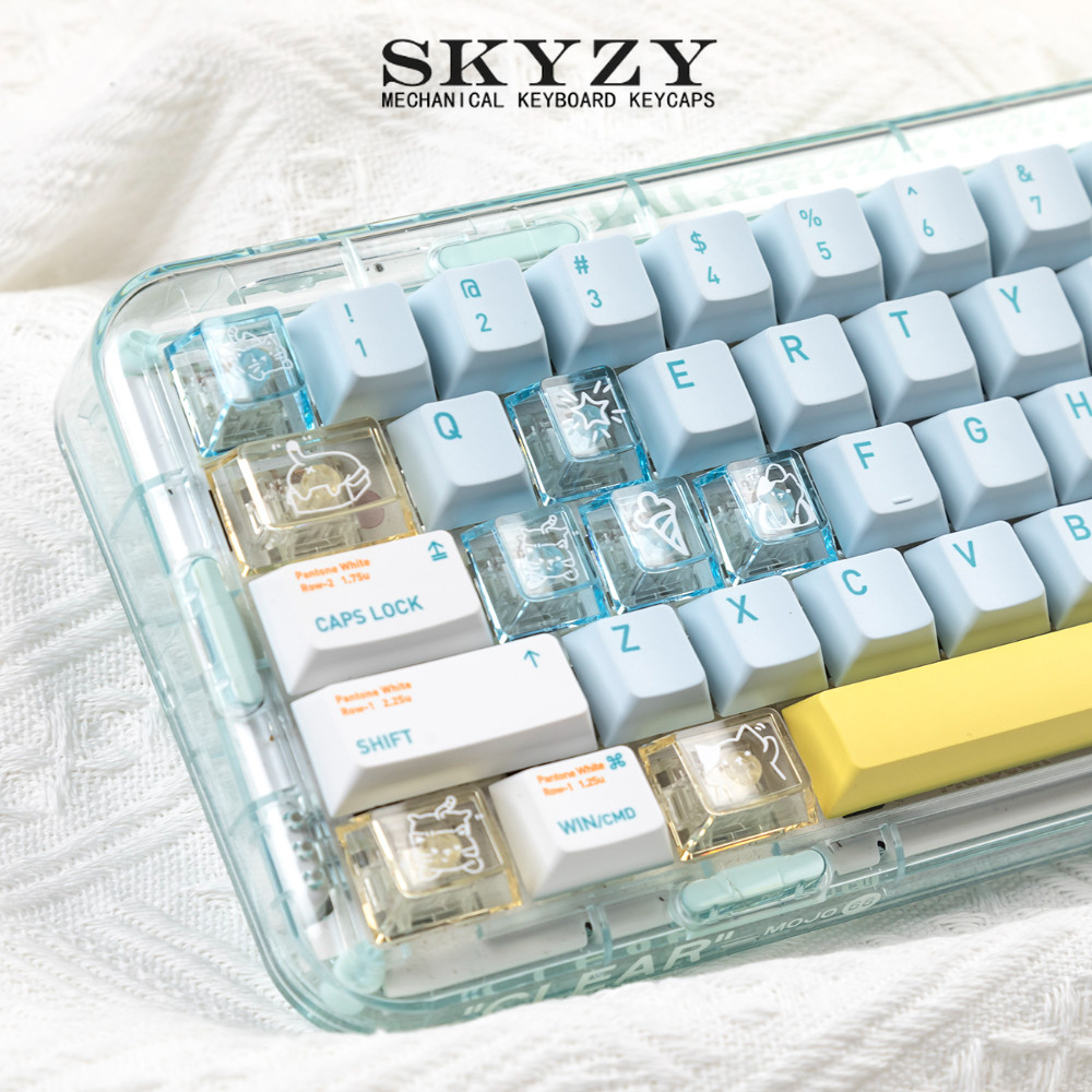 Keycaps mèo xanh và vàng Cherry Profile MX Penetrating Light PC Keycap ...