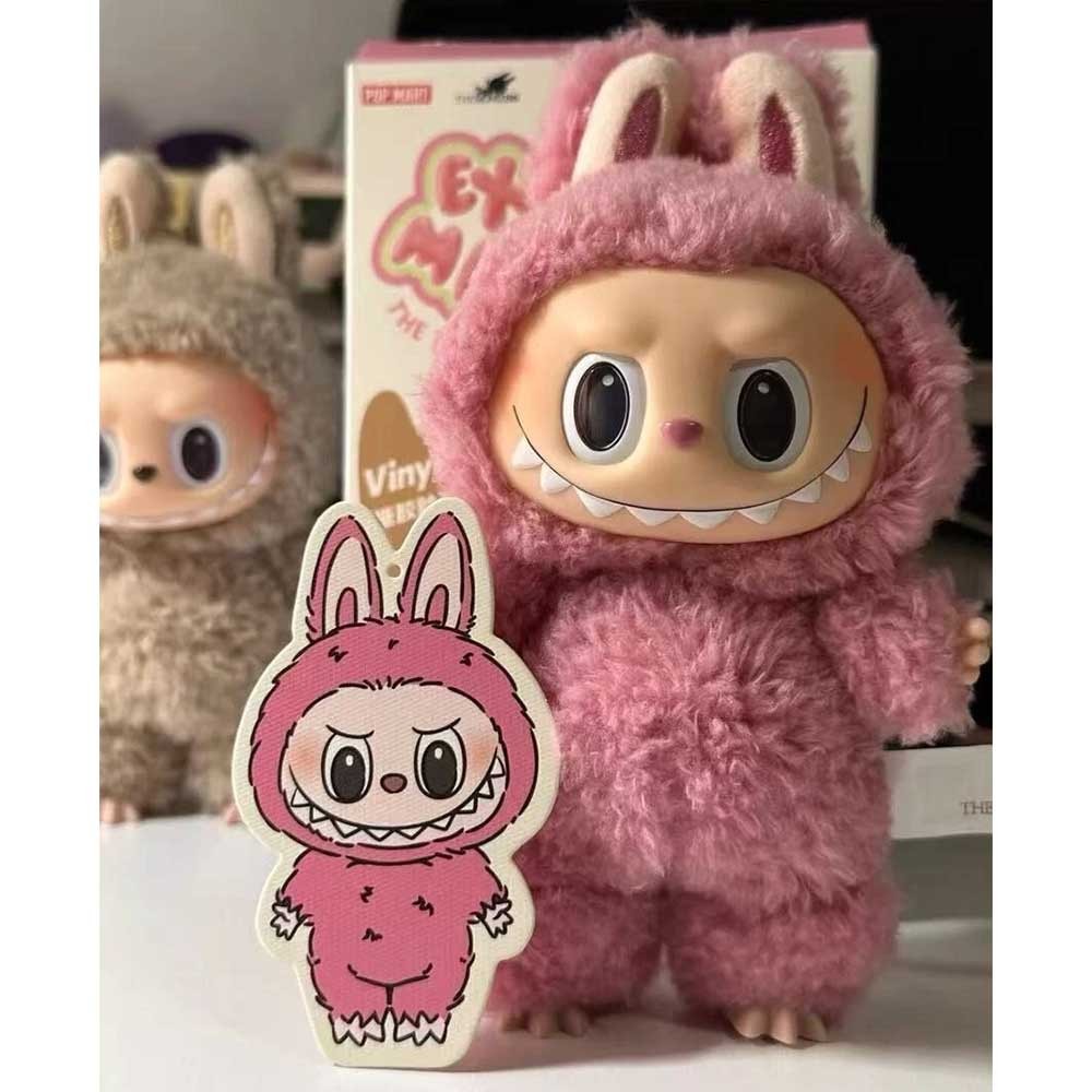 Pink Labubu Doll Labubu Keychain The Monsters Pop Mart Vinyl Face ...