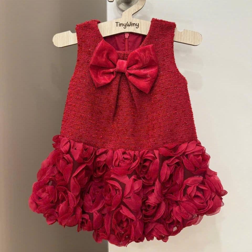 Tiny Winy Váy nơ dạ cho bé gái TinyWiny G108 size 6-25kg | Shopee Việt Nam