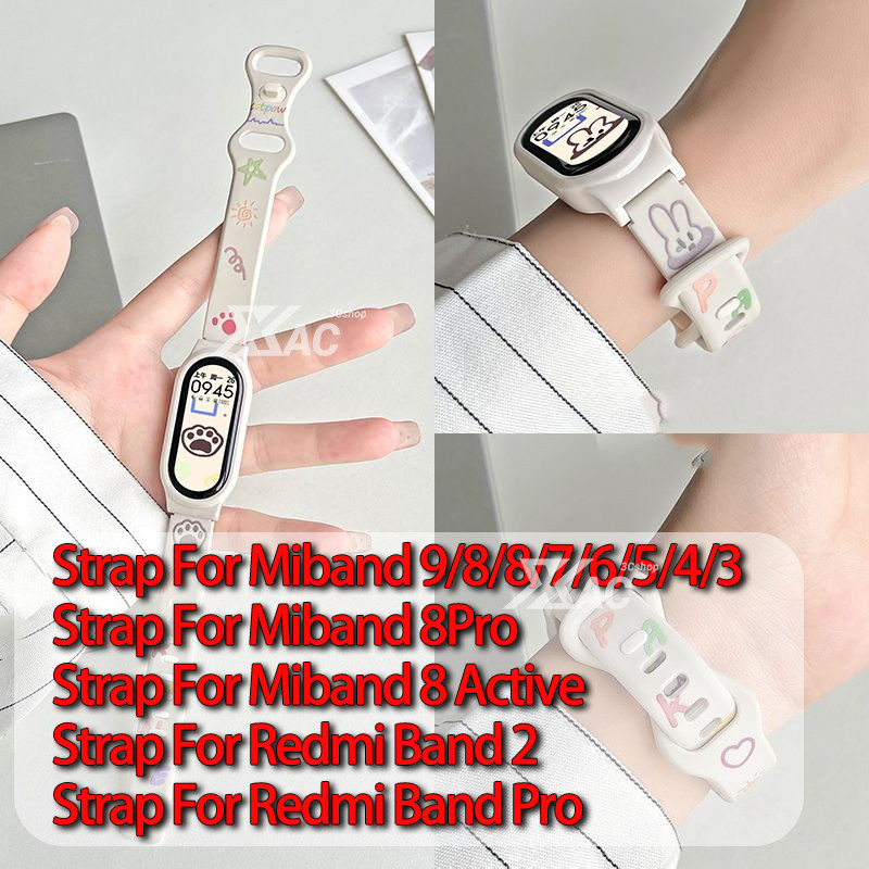 Dây đeo cho miband 9 / 8 / 7 / 6 / 5 / 4 / 3 dây đeo cho xiaomi band 8 active redmi band Pro ...