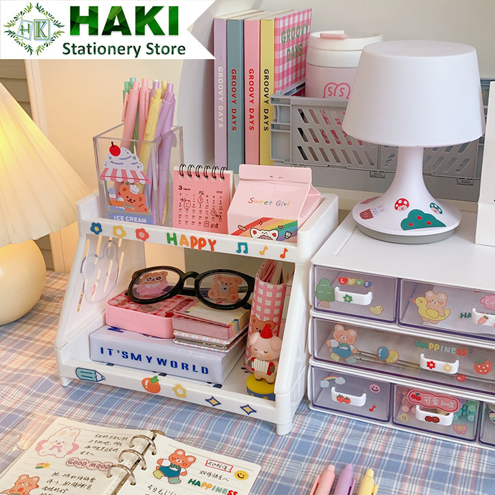 Kệ nhựa mini để bàn Trendy Accessories giá để sách và phụ kiện 2 tầng ...