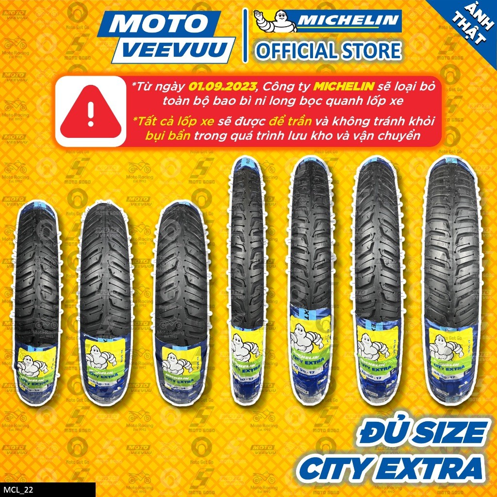 [MTVV] Vỏ lốp xe máy MICHELIN City Extra đủ size 60 70 80 90 100 110 ...