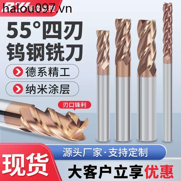 Máy phay thép vonfram 55 độ cacbua thép 4 lưỡi CNC CNC đáy phẳng bốn cánh không tiêu chuẩn mở ...