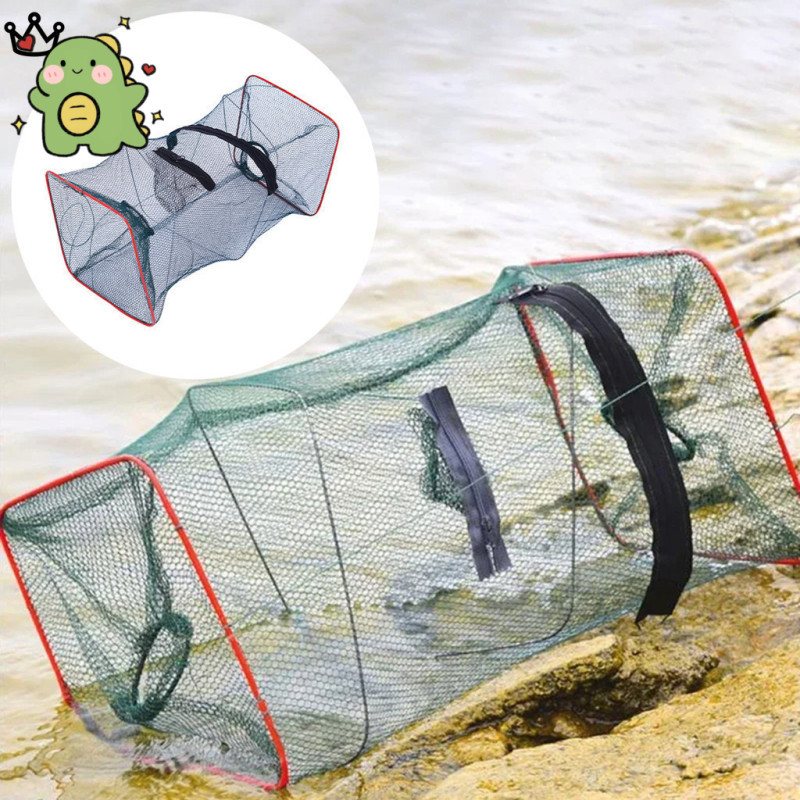 [YUE]Foldable Fish Carp Cage Shrimp Basket Crayfish catcher Fishing ...