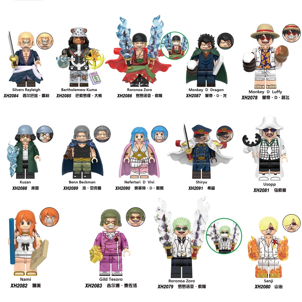 Luffy One Piece Building Tesoro Blocks Usopp Hình Zoro Toy Minifigures ...