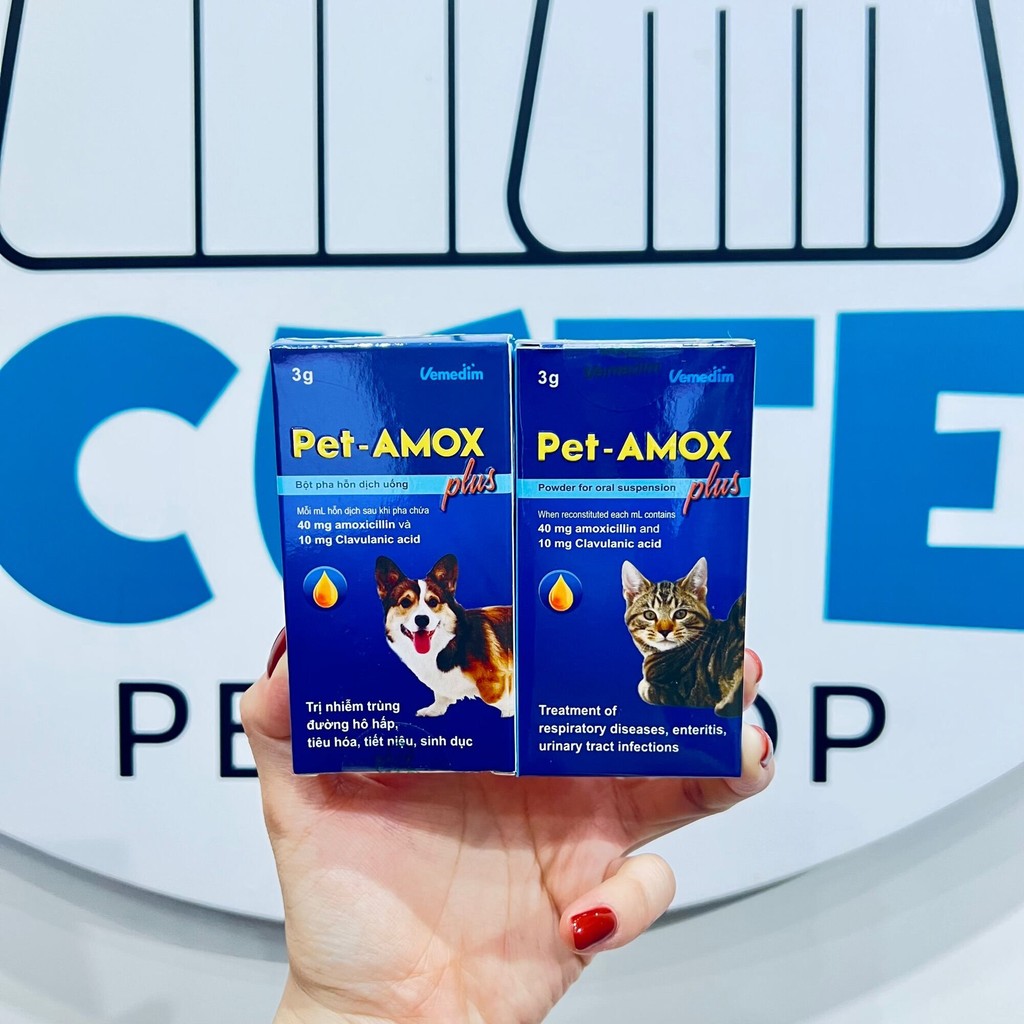 Vemedim Pet - Amox plus - Trị Tiêu Chảy, Hô Hấp, Vết Thương Ở Chó Mèo ...