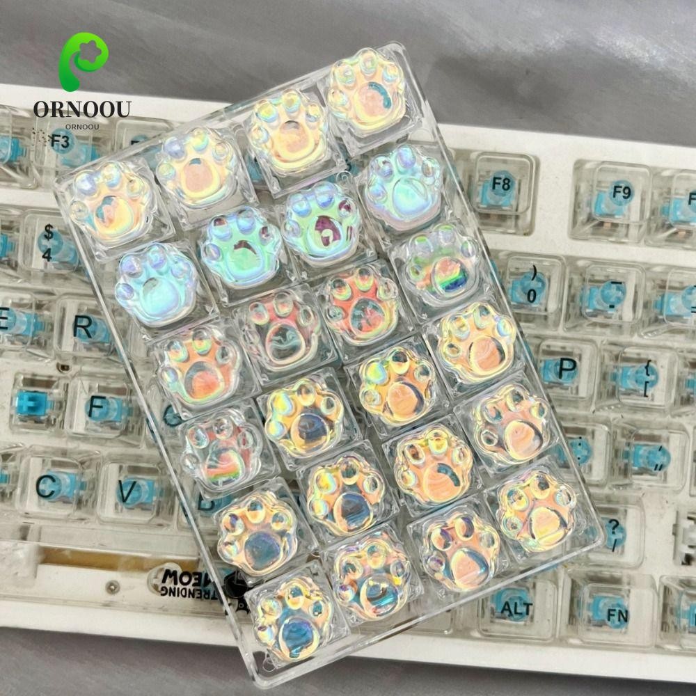 Ornoou Cat Claw Keycaps, Mũ bàn phím móng vuốt mèo nữ tính trong suốt ...