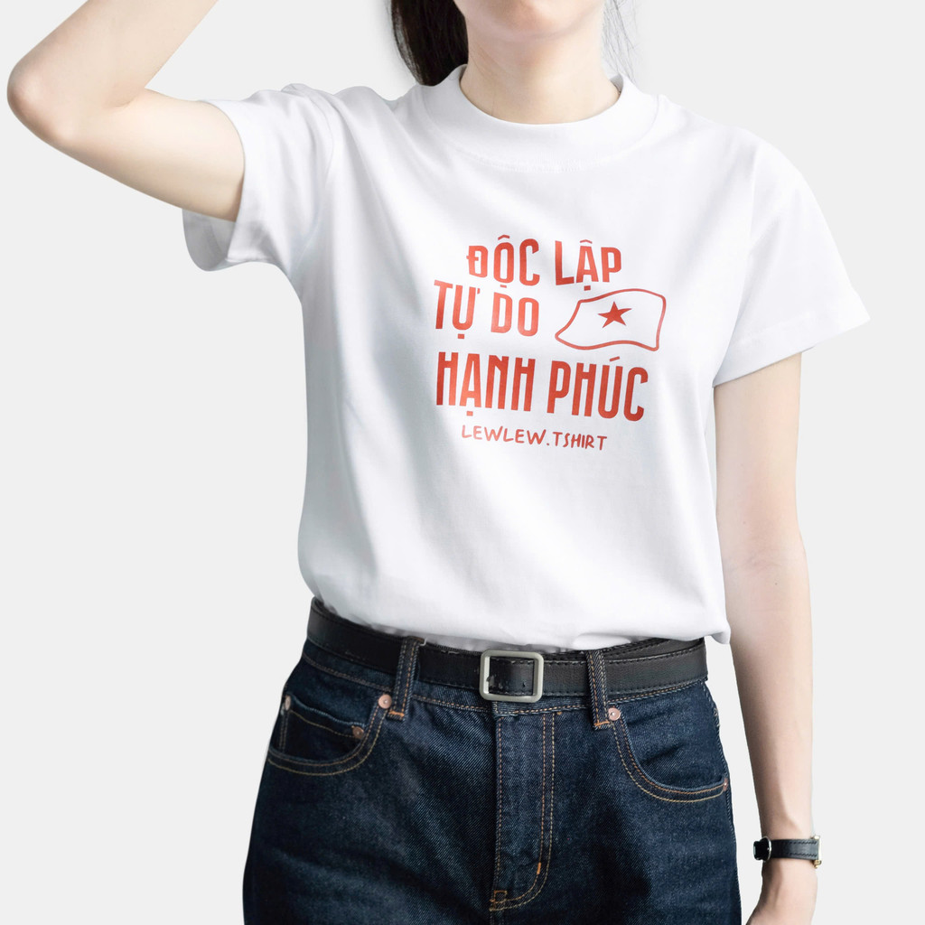 Áo thun nữ baby tee, áo thun cotton áo 30/4 - ĐỘC LẬP TỰ DO - HẠNH PHÚC ...