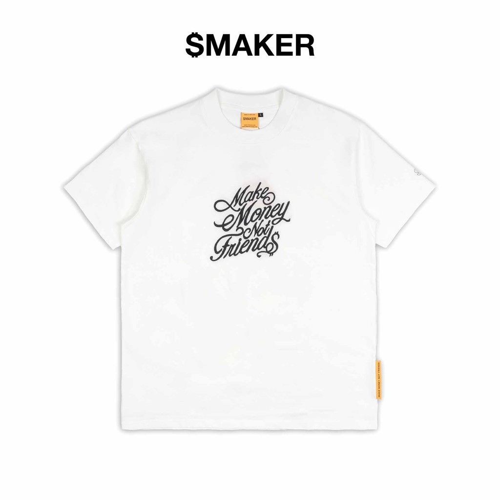 [SMAKER] Áo thun 100% cotton chữ thêu màu trắng - MMNF EMBROIDERY TEE ...