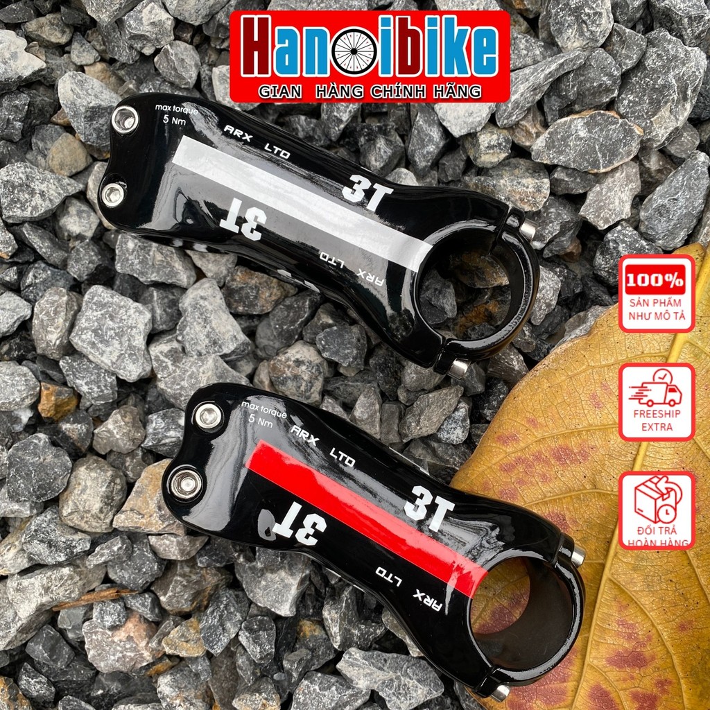 Potang carbon 3T cho xe đạp thể thao sơn bóng nắp nhôm 17 độ mã P03 ...