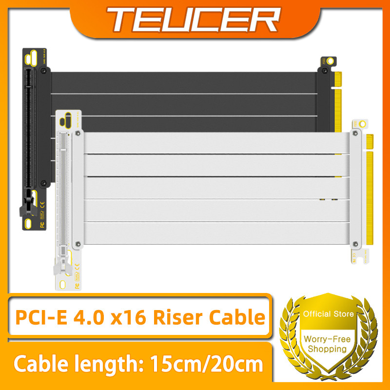 Teucer PCI-E 4.0 X16 Riser Cable Card Video EMI Shielded Bộ mở rộng ...